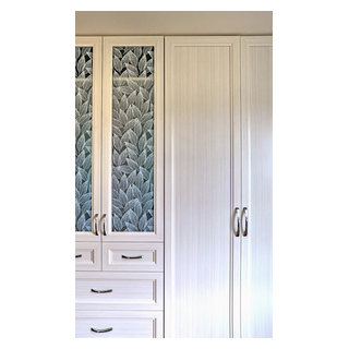 Hidden Wardrobe With Beveled Shaker Style Doors And Drawers ...