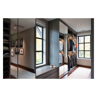 His Dressing Room - Contemporary - Closet - DC Metro - by Sagart Studio ...