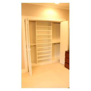 Reach-in Closet with Backing to cover up Damaged Wallpaper ...