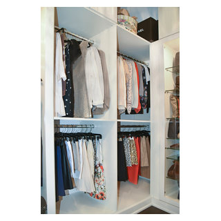 Small Room Transforms Into Her Master Walk In Closet - Transitional ...