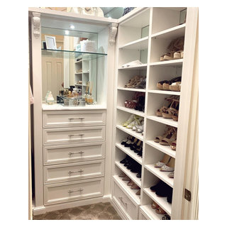 Small Walk-in Closet Makeover - Modern - Closet - Los Angeles - by ...
