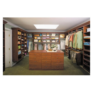 walk in closets in cherry finish - Contemporary - Closet - New York ...