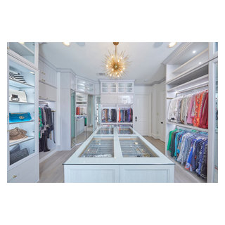 White Master Walk-In Closet - Modern - Closet - Dallas - by Closet Envy ...