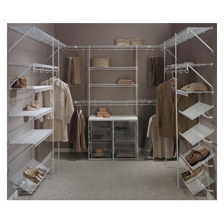White Wire Walk In Closet - Contemporary - Closet - Calgary | Houzz