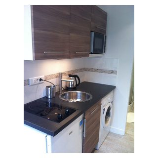 Projet studio rue riquet 23m2 Paris 18 - Contemporary - Kitchen - Paris ...
