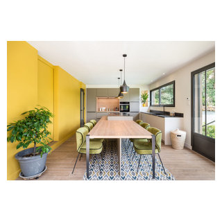 Cuisine dans une maison bourgeoise - Contemporary - Kitchen - Lyon - by ...