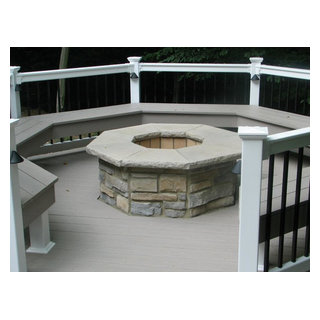 AZEK Arial Deck With Masonary Firepit - Deck - Cleveland - by Rzonca ...
