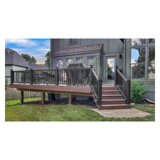 Azek decking, TimberTech radiance railing & flagstone landing ...