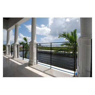 Balcony Railings - Tropical - Deck - Miami - by Coastal Screen and Rail ...