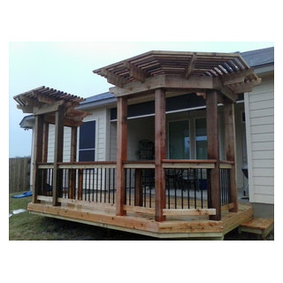 Beautiful Custom Built Deck with Rod Iron Rails and Arbor, San Antonio ...