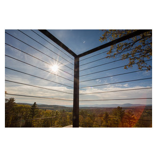 Black Cable Deck Railing - Rustic - Deck - New York - by Keuka Studios ...