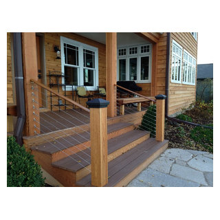 Cable Railing Madison WI - Midcentury - Deck - Milwaukee - by Quigley ...