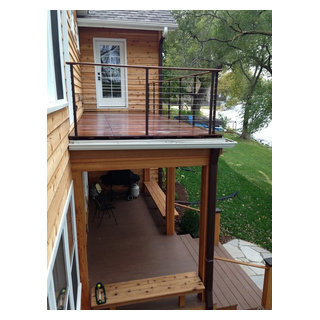 Cable Railing Madison WI - Midcentury - Deck - Milwaukee - by Quigley ...