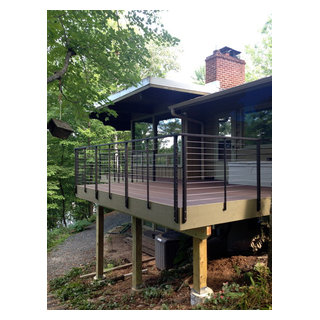 Cable railings bronze 1 - Contemporary - Deck - Minneapolis - by Nordic ...
