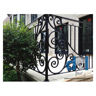 Caribou Rd house exterior wrought iron guard - Modern - Deck - Toronto ...