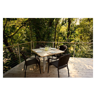 Cedar Deck with cable railing - Contemporary - Deck - Minneapolis - by ...