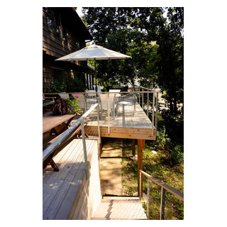 Cedar Deck with cable railing - Contemporary - Deck - Minneapolis - by ...