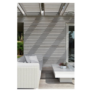 Cedar Trellis at Pool House - Modern - Terrace - New York - by ...