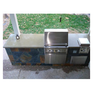 Concrete counter top BBQ - Mediterranean - Deck - Orange County - by ...