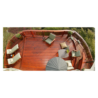 Curved Wood Deck with Built-In Bar - Craftsman - Deck - Other - by PPG ...