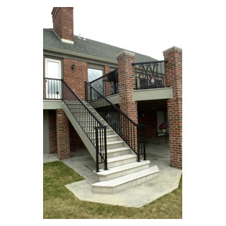 Custom Deck with Brick Columns - Traditional - Deck - St Louis - by JM ...
