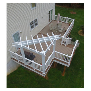 Custom TimberTech Sandy Birch Deck with Pergola in Olney - Deck - DC ...