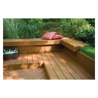 Deck Benches in Azek XLM Mountain Cedar - Traditional - Deck - Boston - by Selectwood - Building ...