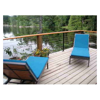 Deck, patio, porch, balcony cable railing - Moderne - Terrasse en Bois ...