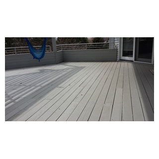 Deck Replacement with Trex Select Pebble Grey Decking - Modern - Deck ...
