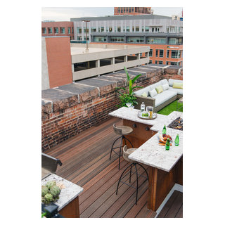 Denver Rooftop Deck -- Envision Distinction Rustic Walnut composite ...