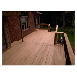 Expansive Wood with Pergola - Traditional - Deck - Other - by BKH ...