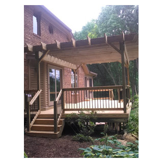 Expansive Wood with Pergola - Traditional - Deck - Other - by BKH ...
