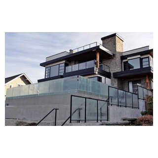 Exterior Glass Railing - Contemporary - Deck - Vancouver - by Iron Age ...