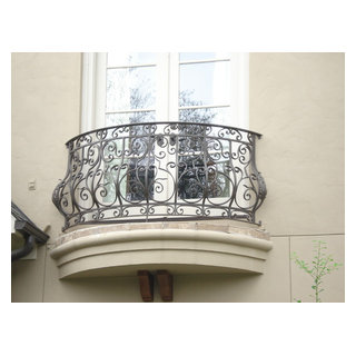 Exterior Iron Hand Rail - Classique - Terrasse en Bois - Houston - par ...
