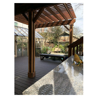 First and Second Floor Deck with Extended Pergola - Rustikt - Terrasse ...