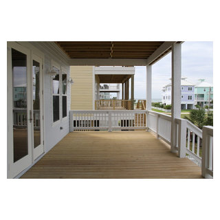 First floor deck at the back of the home - Beach Style - Deck - Houston ...