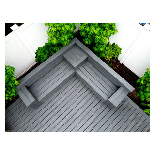 Floating Deck with Custom Bench - Modern - Deck - New York - by Vandeck ...