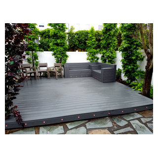 Floating Deck with Custom Bench - Modern - Terrace - New York - by ...