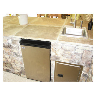 Fridge and sink - Mediterranean - Deck - Atlanta - by Legacy Landscape ...