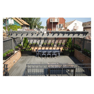 Gray rooftop deck - Transitional - Deck - Chicago - by Punch ...