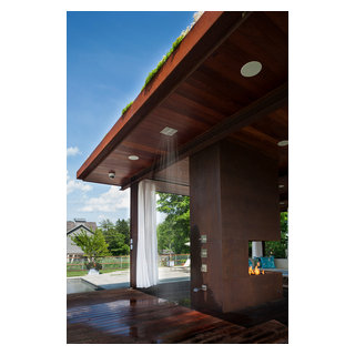 Green Roof Pool Pavilion - Contemporary - Deck - New York - by Sequined ...