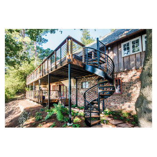 Hand-Forged Artistry - Deck & Spiral Staircase - Contemporary - Deck ...