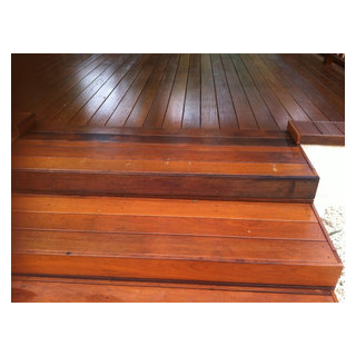 Huge decking work with merbau 140mm decking timber - Contemporary ...