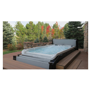 In Ground Infinity Edge Swim Spa - Contemporary - Deck - Denver - by ...