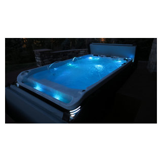 In Ground Infinity Edge Swim Spa - Contemporary - Deck - Denver - by ...