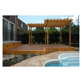 Ipe and Cedar Deck for Cote St. Luc Pool - Deck - Montreal - by ...
