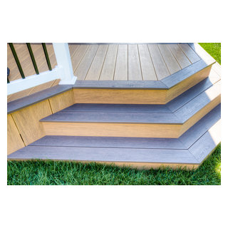 Lean-to over two toned Clubhouse deck - Modern - Deck - Other - by ...