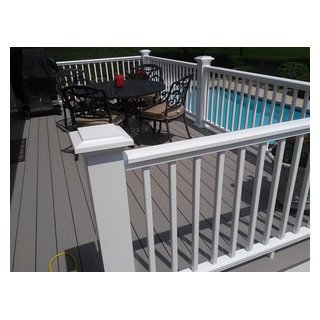 Leawood- Azek Tahoe Decking / Azek White Premier Railing - Contemporary ...