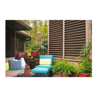 Louvered Privacy Wall - Transitional - Terrace - Toronto - by Flexfence ...