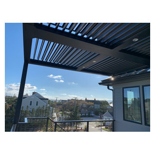 Louvered Roof System - Modern - Terrace - Newark - by Majestic Outdoor ...